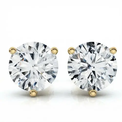 BLISS DIAMOND 2ct Tw Round Diamond Studs 14k Gold Lab Grown - 14k Yellow Gold