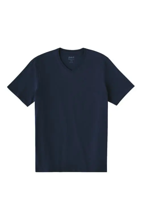 PACT Organic Cotton Softspun Essential V-neck Tee - Navy