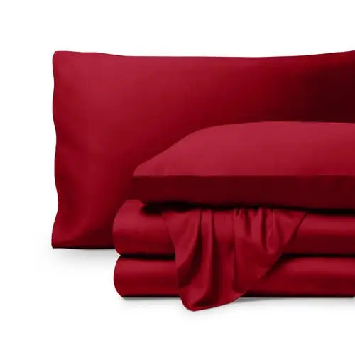 BARE HOME Cooling Rayon Sheet Set - Red