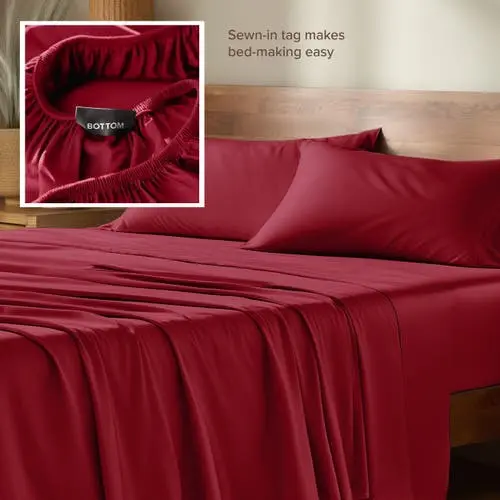 BARE HOME Cooling Rayon Sheet Set - Red