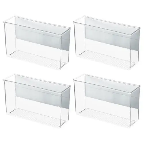 IDESIGN Magnetic Organizer Bins For Laundry Roomset Of 4clear - Clear/marshmallow
