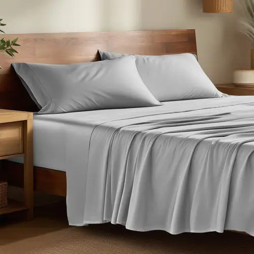 BARE HOME Cooling Rayon Sheet Setsplit Head King - Cloud Grey