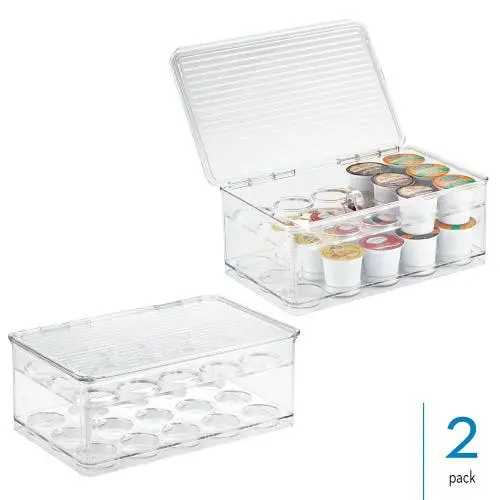 IDESIGN Stackable Coffee Pod Holder For K-cup Podsset Of 2clear
