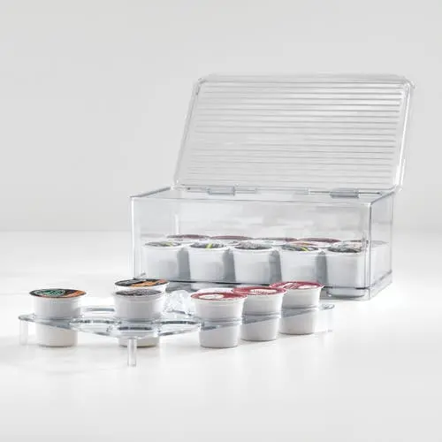IDESIGN Stackable Coffee Pod Holder For K-cup Podsset Of 2clear