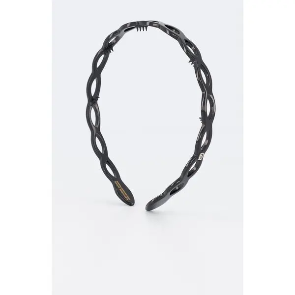 Alexandre De Paris Cutout Acetate Headband - Black