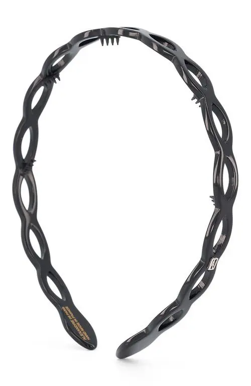 Alexandre De Paris Cutout Acetate Headband - Black