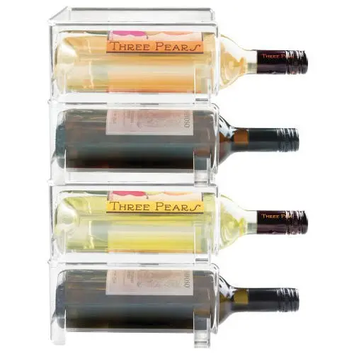 MDESIGN Stackable Holder For Water Or Spirit Bottles, Set Of 4