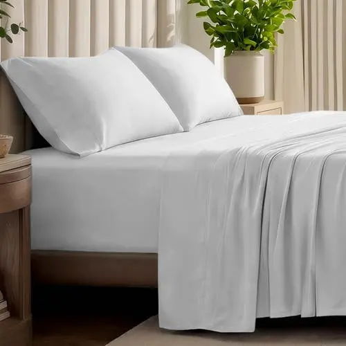 BARE HOME Organic Cotton Jersey Sheet Set - Cloud Grey