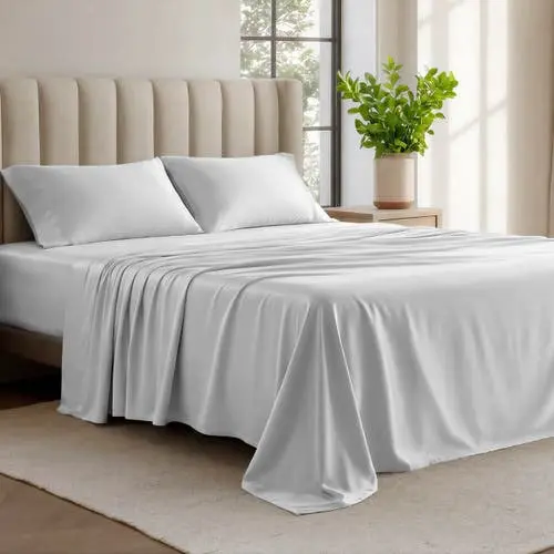 BARE HOME Organic Cotton Jersey Sheet Set - Cloud Grey