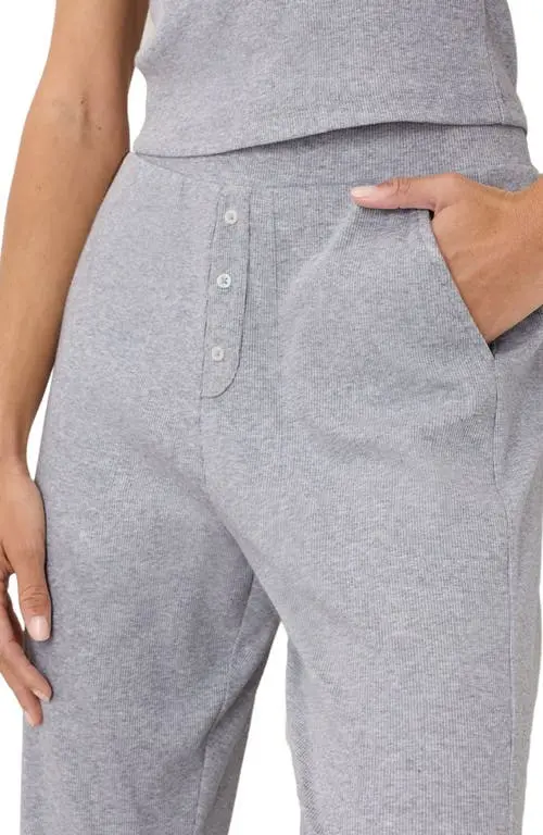 PACT Dream Rib Jogger In Organic Cotton - Heather Grey