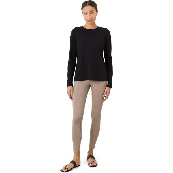 PACT Organic Cotton Softspun Essential Crewneck Long Sleeve Tee - Black
