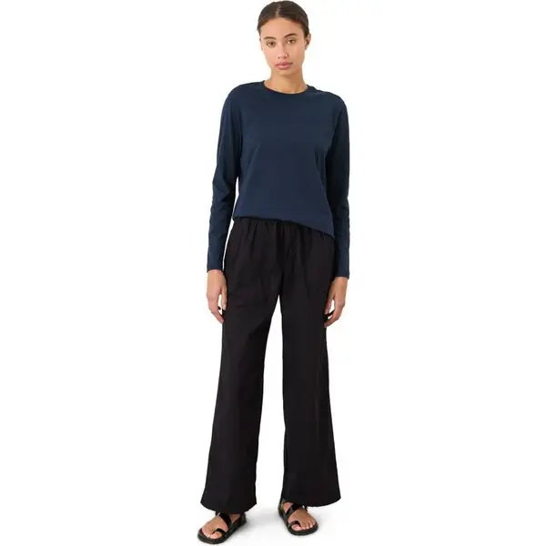PACT Organic Cotton Softspun Essential Crewneck Long Sleeve Tee - Navy