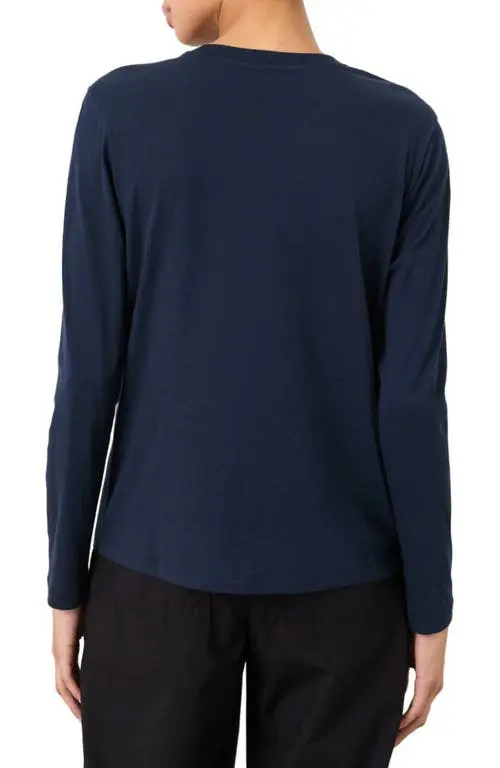 PACT Organic Cotton Softspun Essential Crewneck Long Sleeve Tee - Navy
