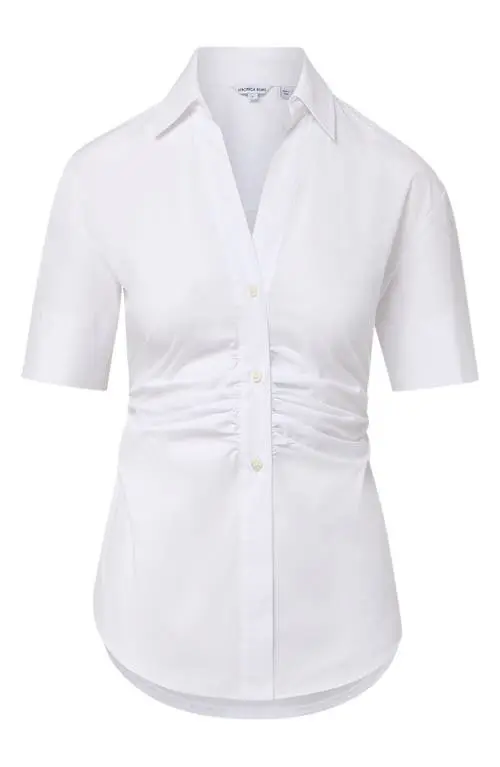 Veronica Beard Devra Ruched Shirt - White