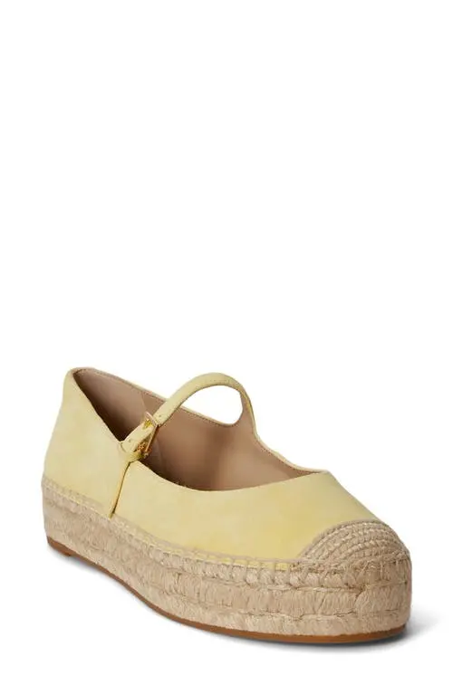 Ralph Lauren Luize Mary Jane Platform Espadrille - Lemon Sorbet