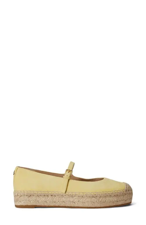 Ralph Lauren Luize Mary Jane Platform Espadrille - Lemon Sorbet
