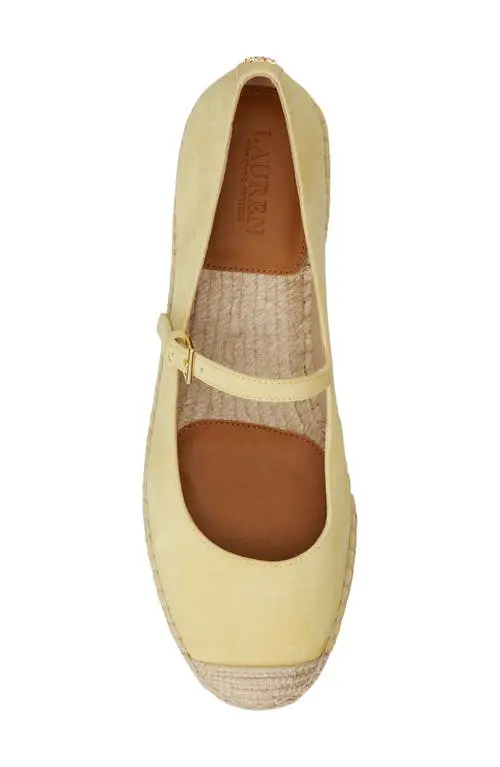 Ralph Lauren Luize Mary Jane Platform Espadrille - Lemon Sorbet