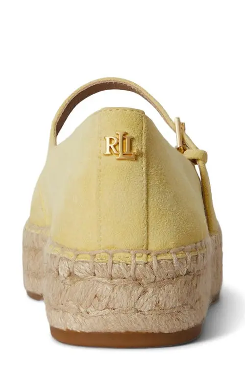 Ralph Lauren Luize Mary Jane Platform Espadrille - Lemon Sorbet