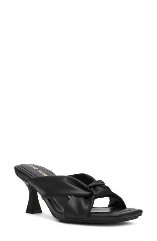 Anne Klein Jezebel Sandal - Black Pu
