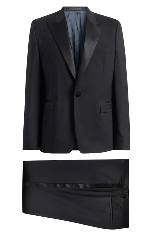 Paul Smith The Soho Tailored Fit Wool & Mohair Tuxedo - Black