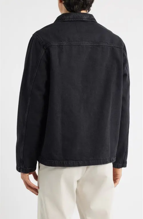 PERCIVAL Gove Cotton Denim Chore Coat - Black