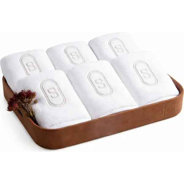DOMANI HOME Set Of 6 Monogram Fingertip Towels - S