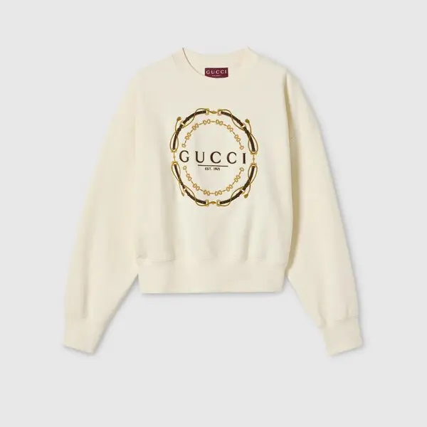Gucci Cotton Jersey Sweatshirt With Print Ready-to-wear - White