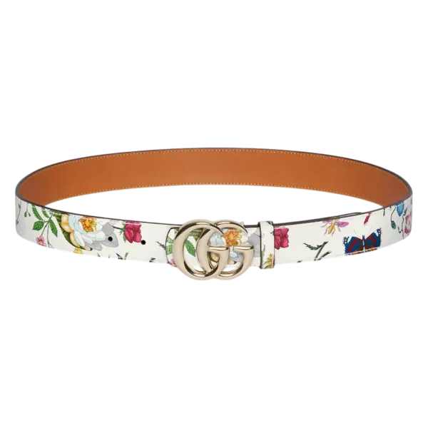 Gucci Reversible Gg Marmont Belt - White