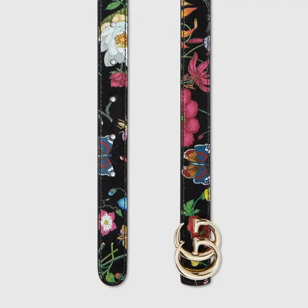 Gucci Reversible Gg Marmont Thin Belt