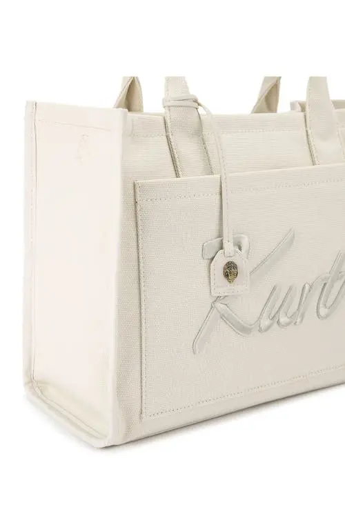 Kurt Geiger Cotton Canvas Tote - White