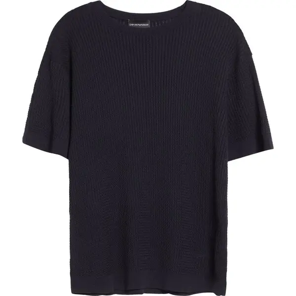 Emporio Armani Chain Link Short Sleeve Sweater