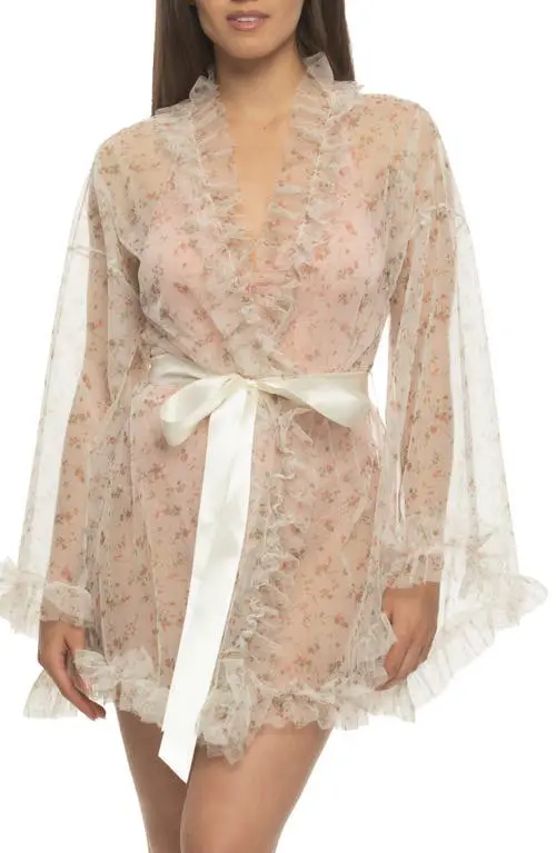 Felina Veil Luxe Lace Trim Robe - Cottage Ditsy