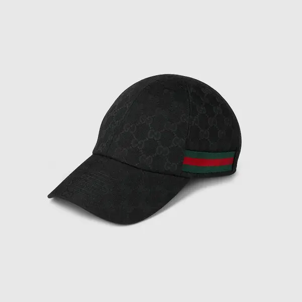 Gucci Gg Baseball Hat With Web - Black