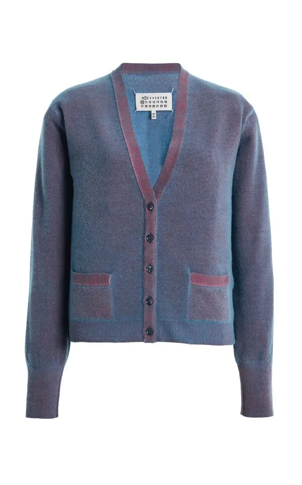 MAISON MARGIELA Wool Cardigan - Blue