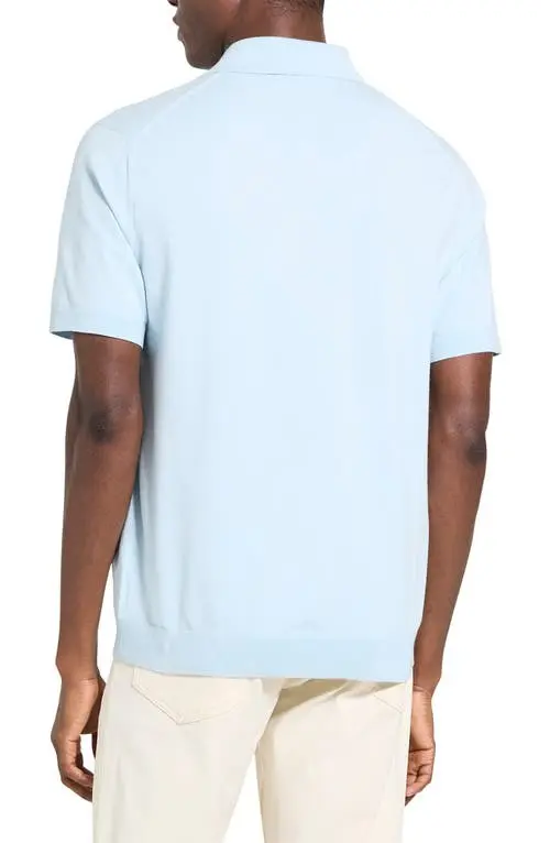 Theory Soris Knit Polo - Light Ocean Air