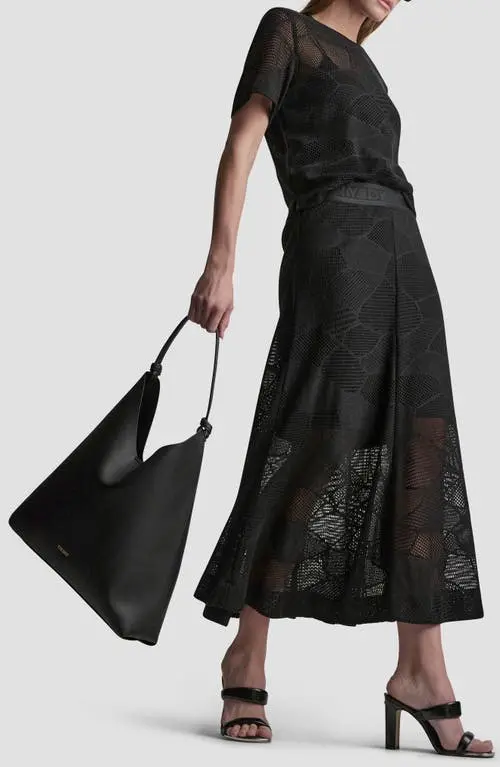 Dkny Croton Lace Midi Skirt
