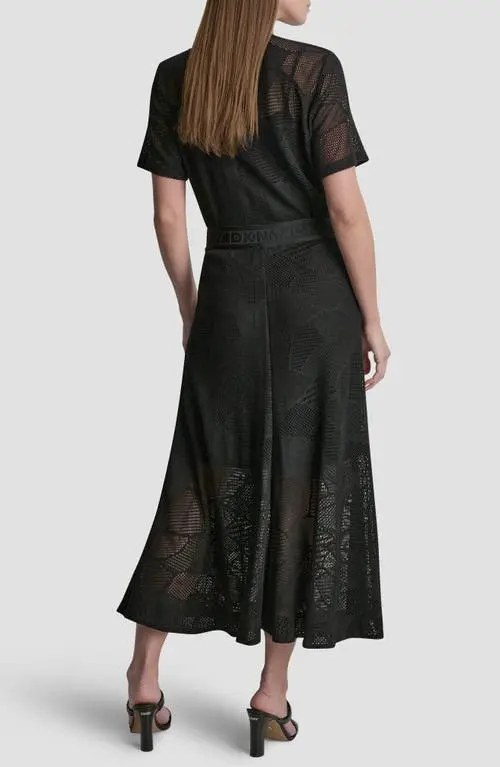Dkny Croton Lace Midi Skirt