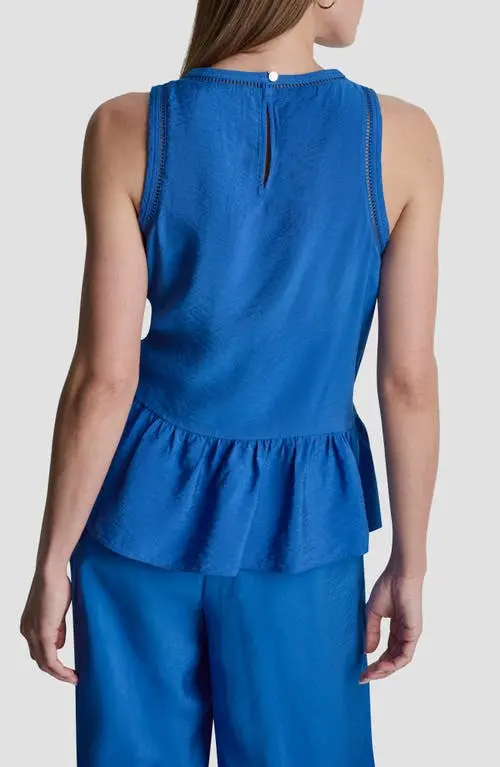 Dkny Ladder Lace Detail Sleeveless Top