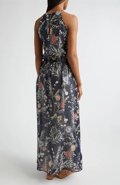 Eleventy Floral Silk Chiffon Maxi Dress