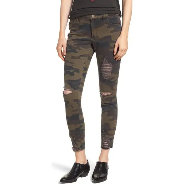 TINSEL Ripped Camouflage Jeggings