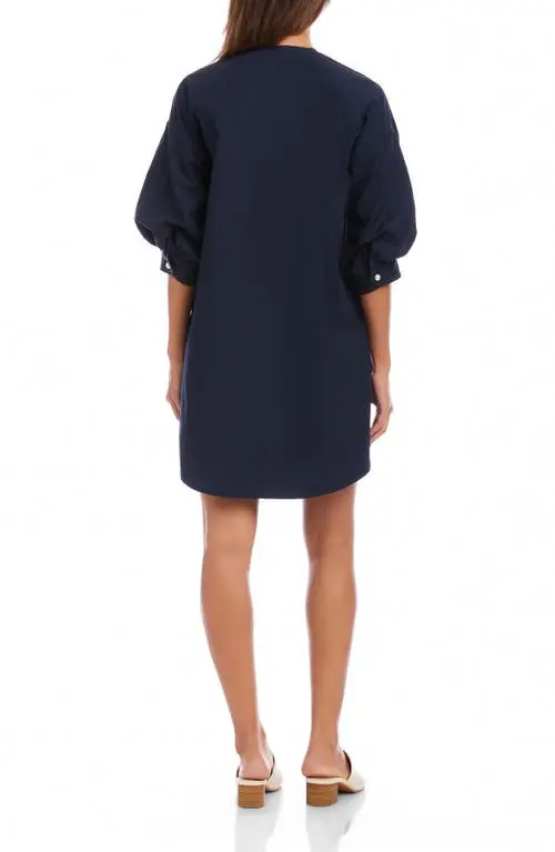 Karen Kane Puff Sleeve Button-up Dress