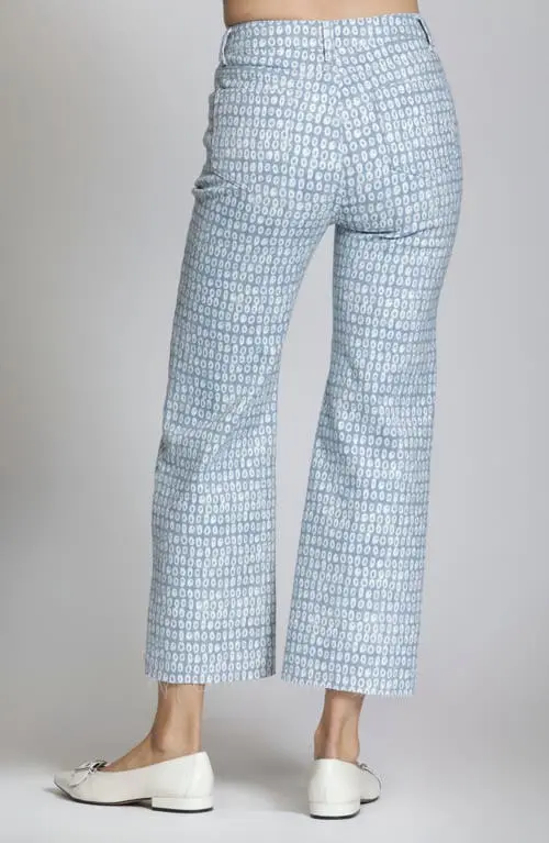 APNY Printed Crop Wide Leg Jeans