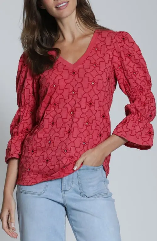 APNY Eyelet Grace T-shirt - Hibiscus