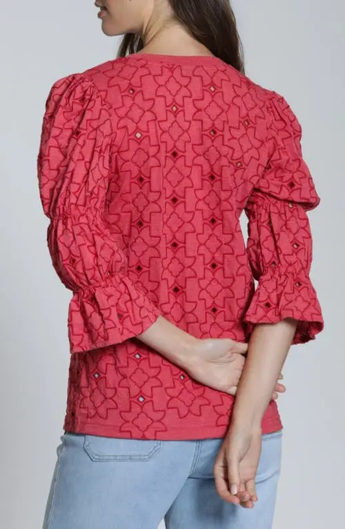APNY Eyelet Grace T-shirt - Hibiscus