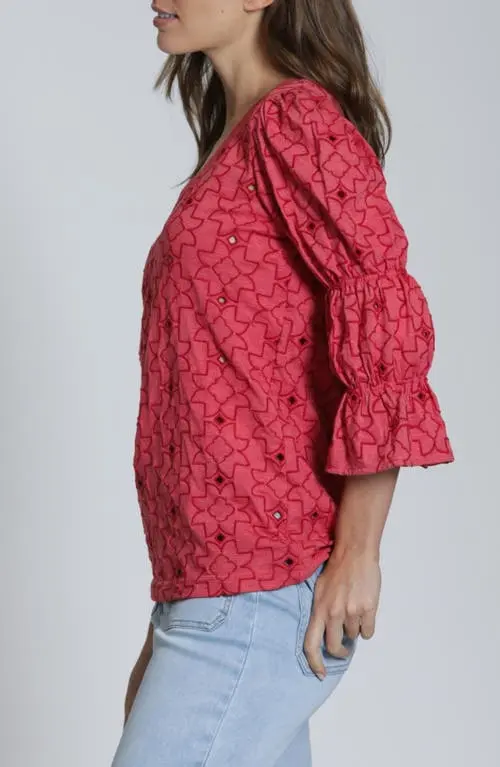 APNY Eyelet Grace T-shirt - Hibiscus