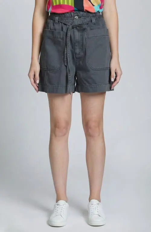 APNY Coastal Tie Waist Shorts - Black