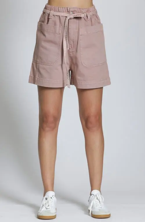 APNY The Coastal Tie Waist Shorts - Dusty Blush