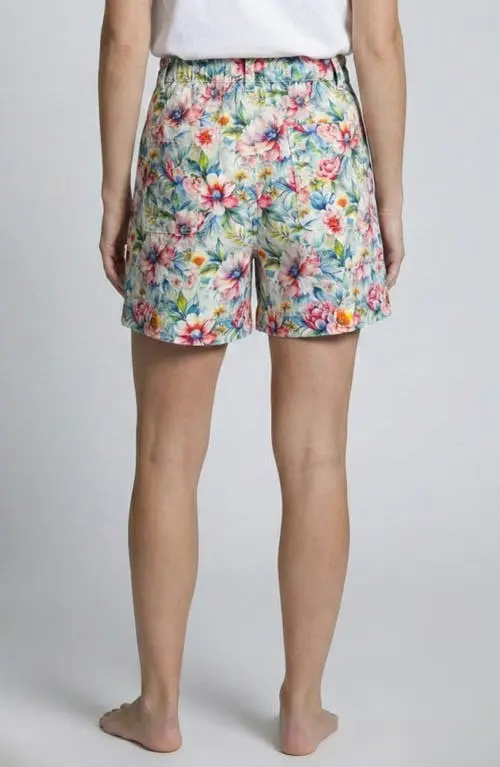 APNY Printed Tie-waist Shorts - Green Multi