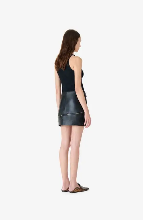 IRO PARIS Marinar Leather Skirt