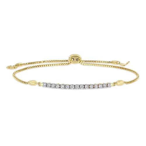 JULIANNA B. Diamond Bar Adjustable Bolo Bracelet 14k - 14k Yellow Gold